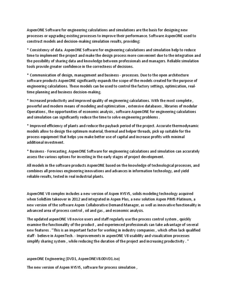 AspenONE Software Install Guide | PDF | Simulation | Installation (Computer Programs)