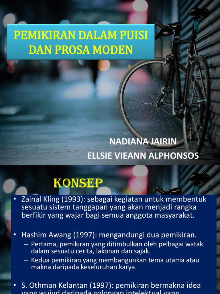 Pemikiran Dalam Puisi Dan Prosa Moden: Nadiana Jairin Ellsie Vieann ...