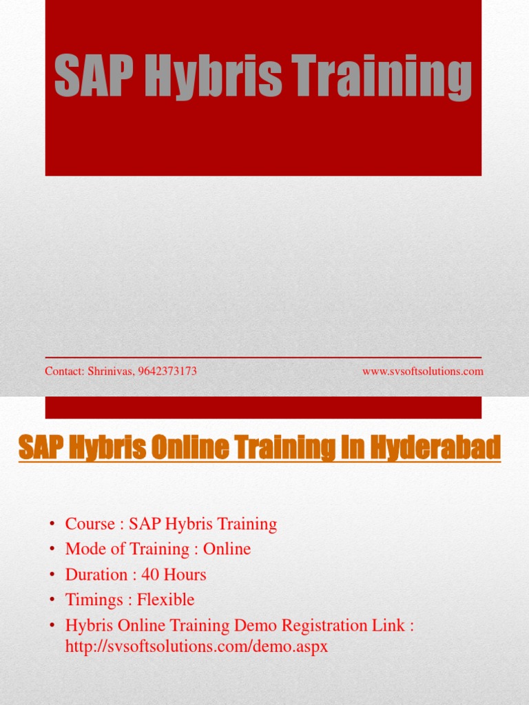 SAP Hybris Online Training | PDF | Sap Se | Websites