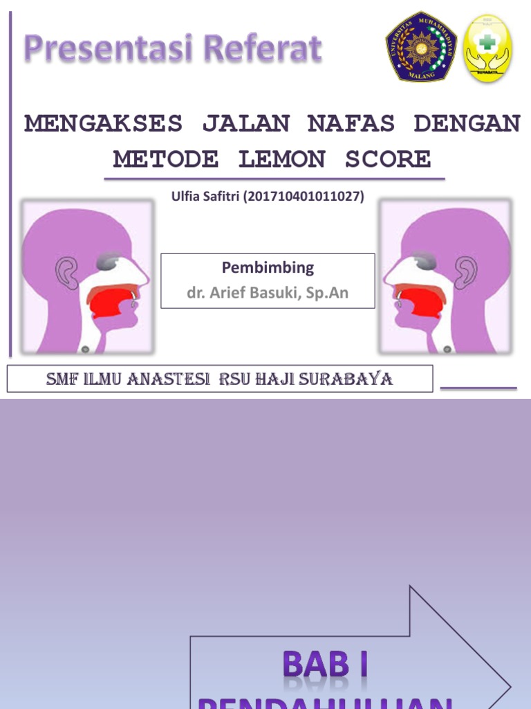 Mengakses Jalan Nafas Dengan Metode Lemon Score | PDF | Kajian Bahasa ...