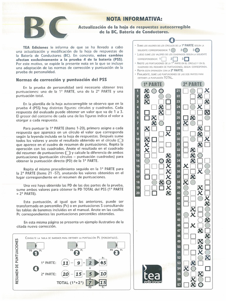 Bateria Cconductores Nota Informativa | PDF