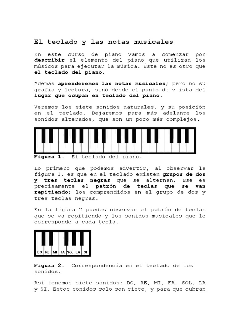 Introducción al Teclado del Piano | PDF | Acorde (Música) | Ritmo