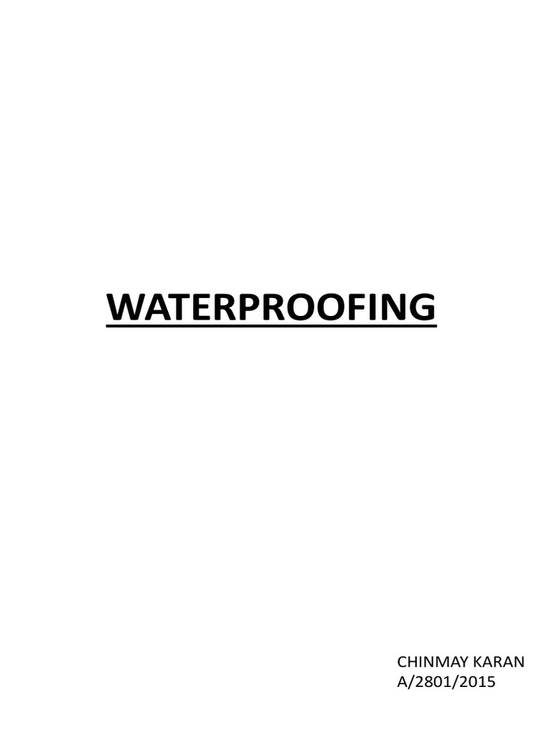 Waterproofing | PDF | Concrete | Roof