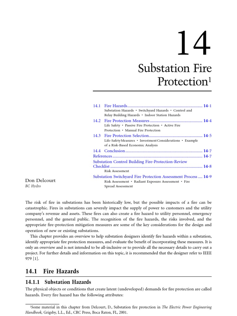 1703 C014 | PDF | Fire Sprinkler System | Electrical Substation