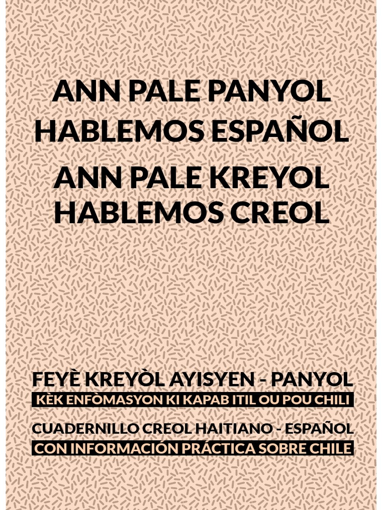 Annpalepanyol - Diccionario Creole-Español PDF | PDF