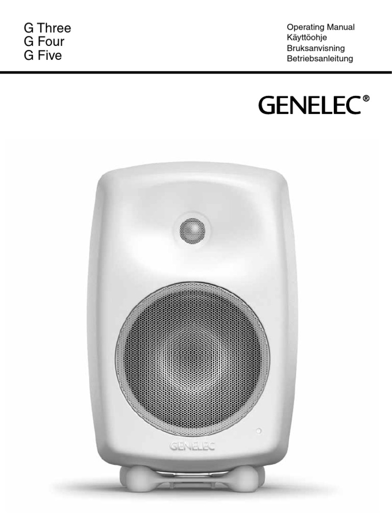 Genelec g3 g4 g5 Opmanual | PDF | Loudspeaker | Decibel