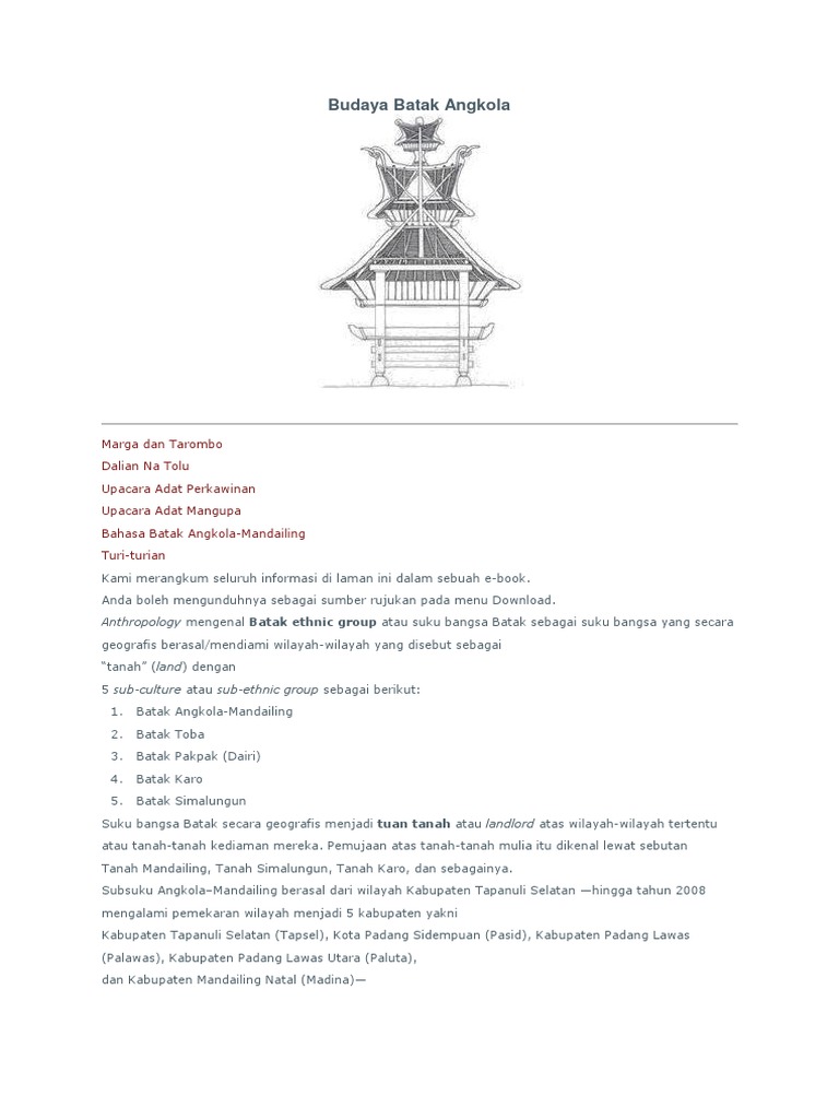 Budaya Batak Angkola Siregar | PDF