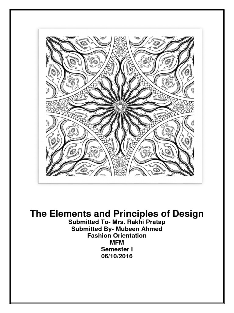 Elements and Principles of Fashion Design | PDF | Composition (Visual ...