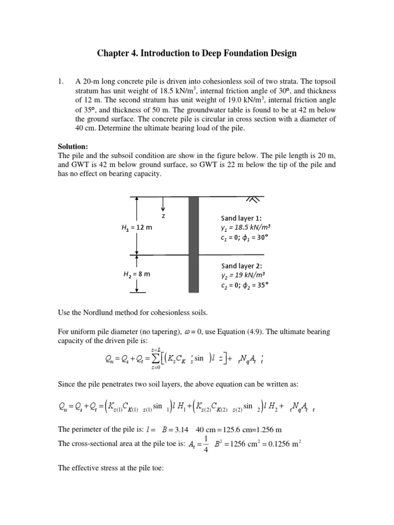 Chapter 4 | PDF | Deep Foundation | Geotechnical Engineering
