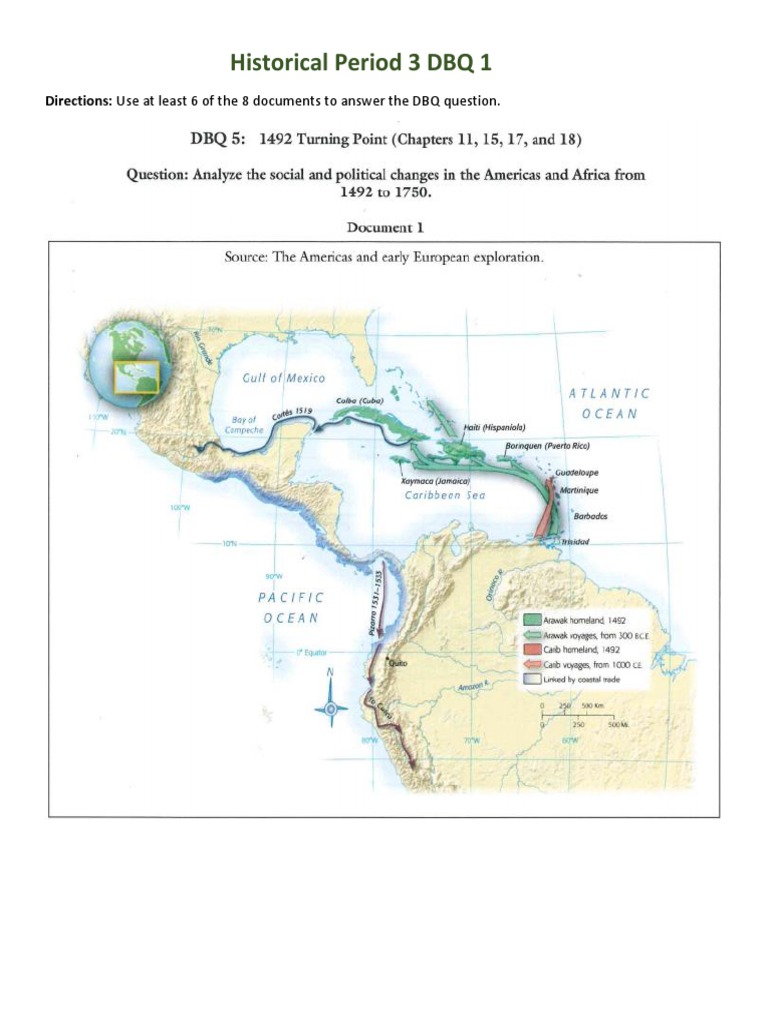 Historical Period 3 DBQ 1: Directions: Use at Least 6 of The 8 ...