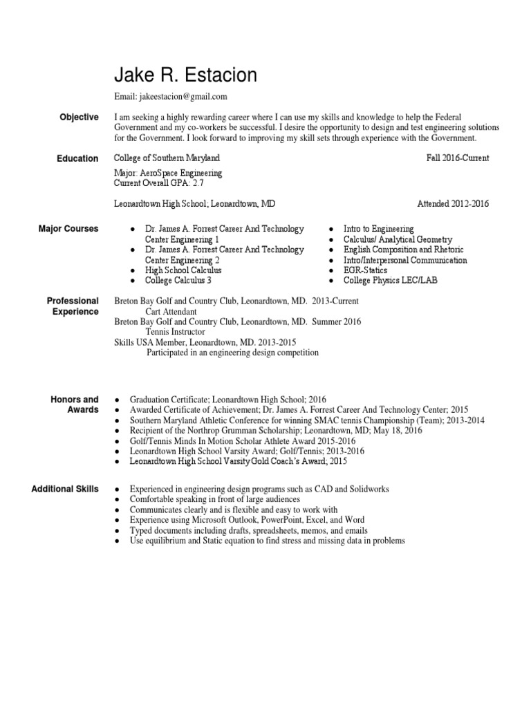 Jake R Estacion Resume | Download Free PDF | Engineering | Business