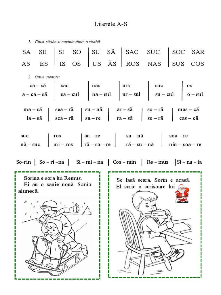 Citire A la S