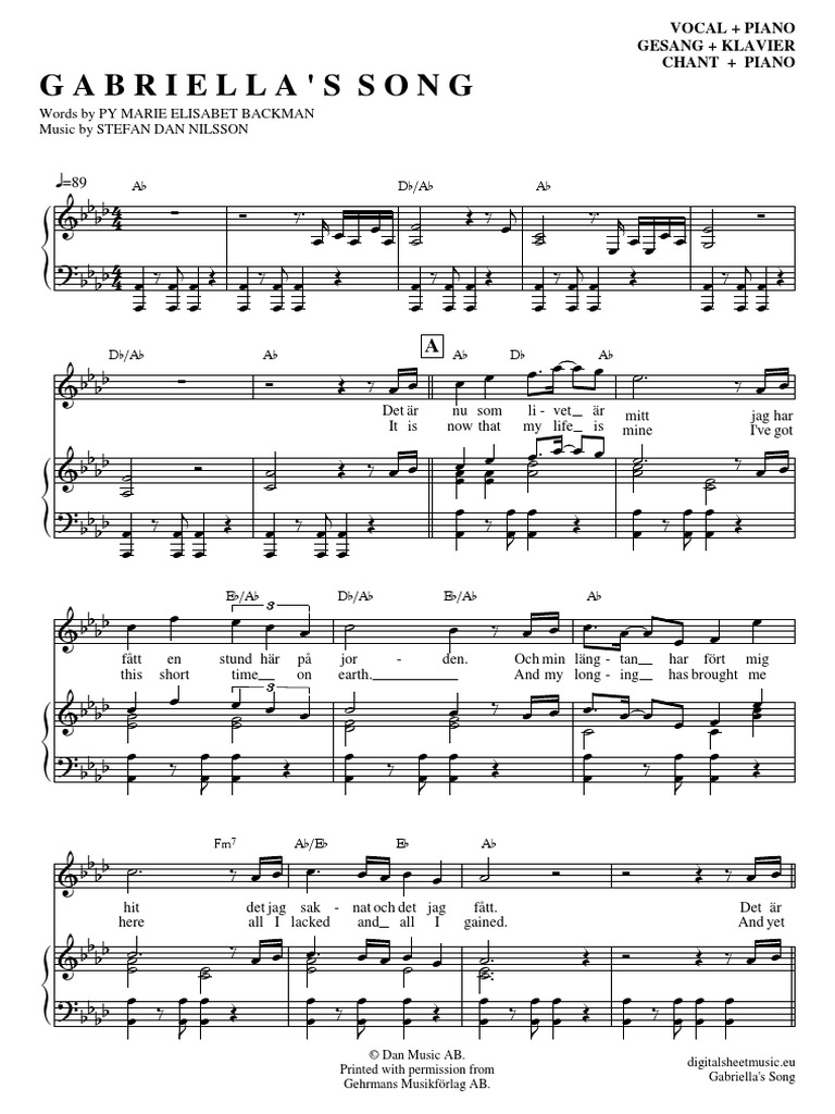 Wie Im Himmel - Gabriellas Song