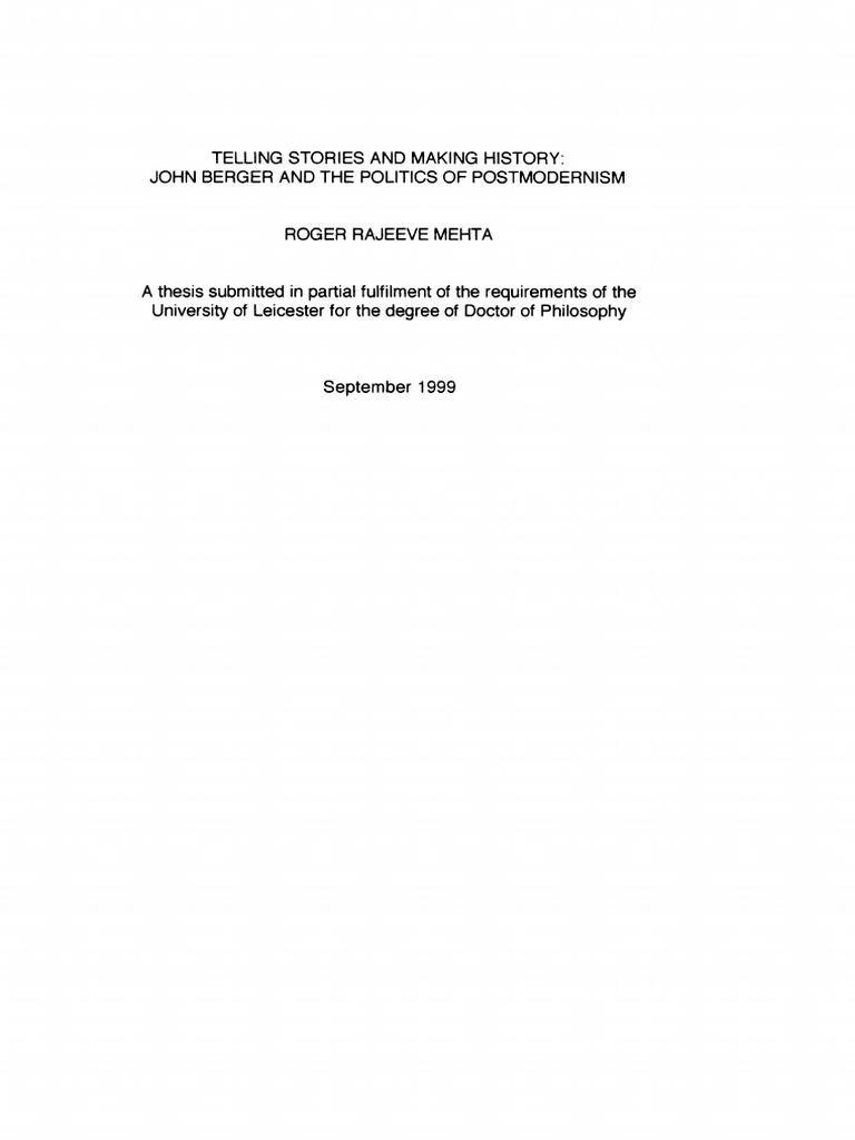 Roger Rajeeve Mehta - Telling Stories and Making History, John Berger ...