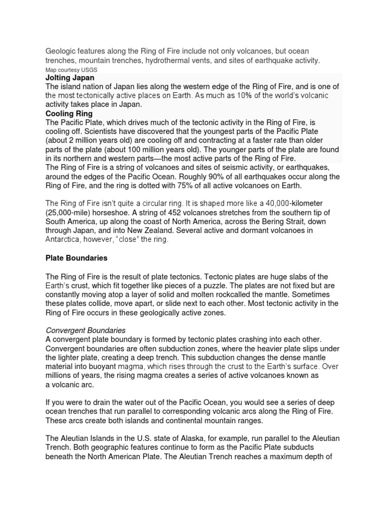 Ring of Fire | PDF | Plate Tectonics | Volcano
