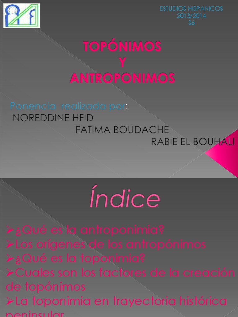 Topónimos y Antroponimos | PDF | Lingüística | Semiótica