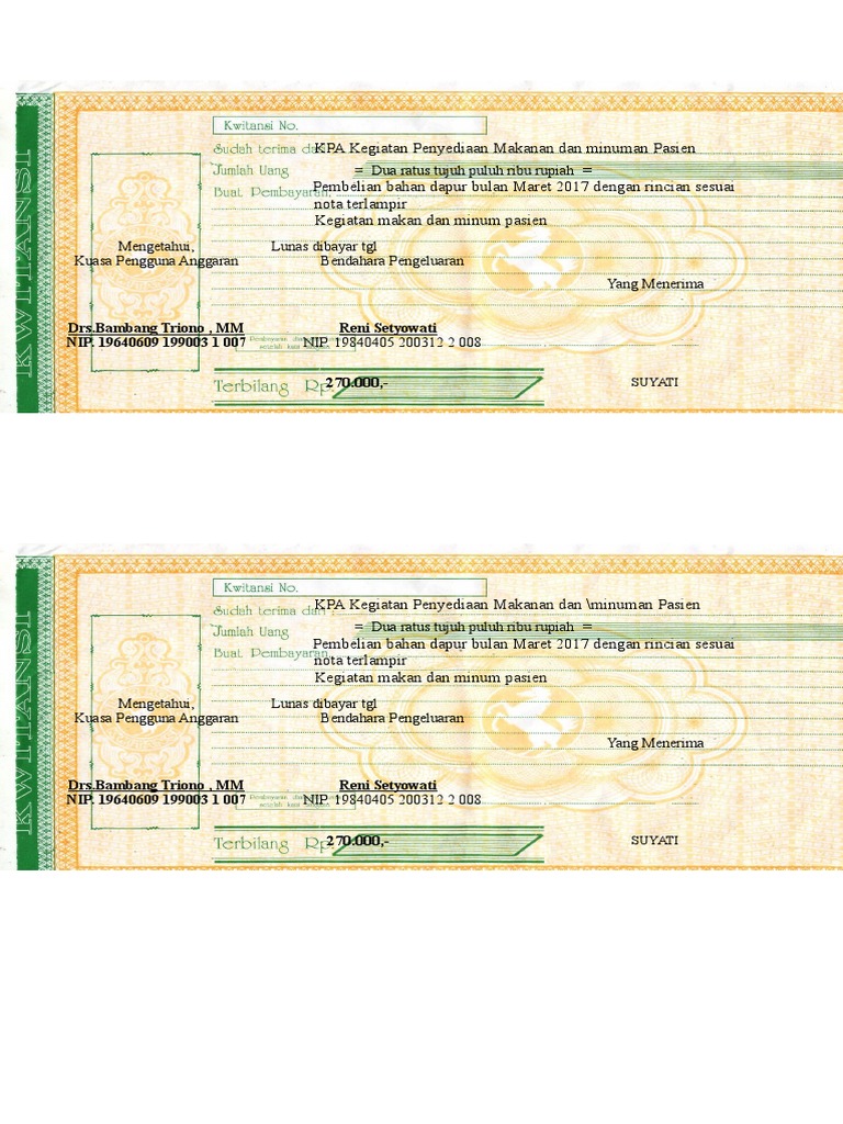 Contoh Kuitansi Foto | PDF | Kesehatan Holistik