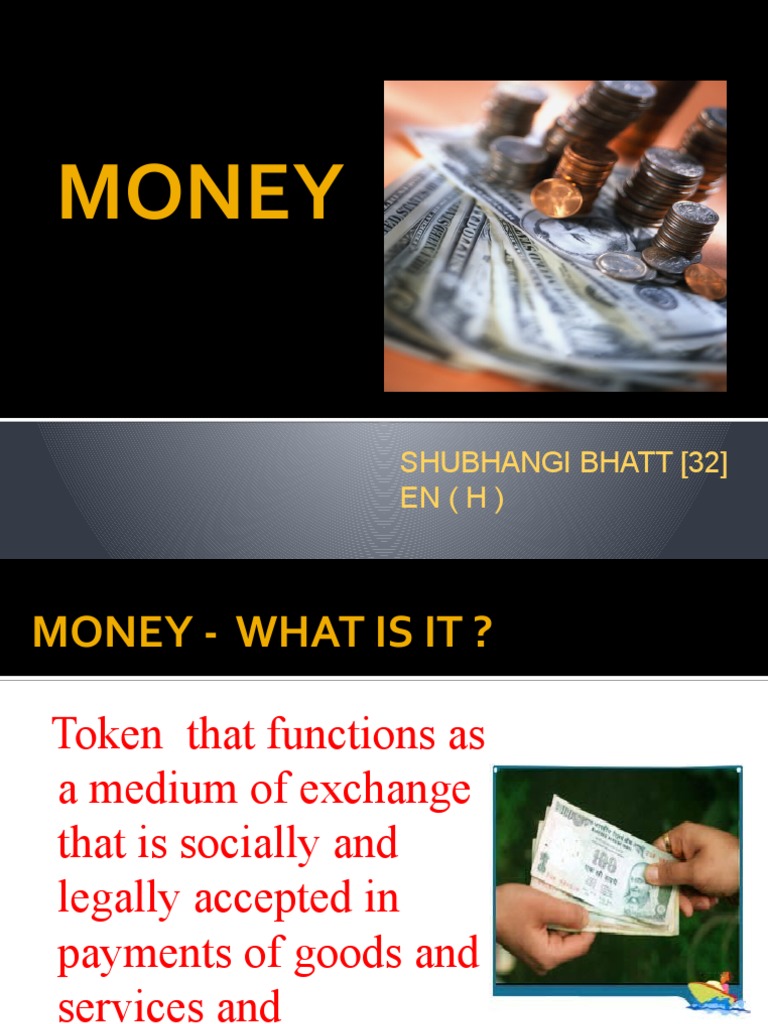 Money | PDF | Money | Medium Of Exchange