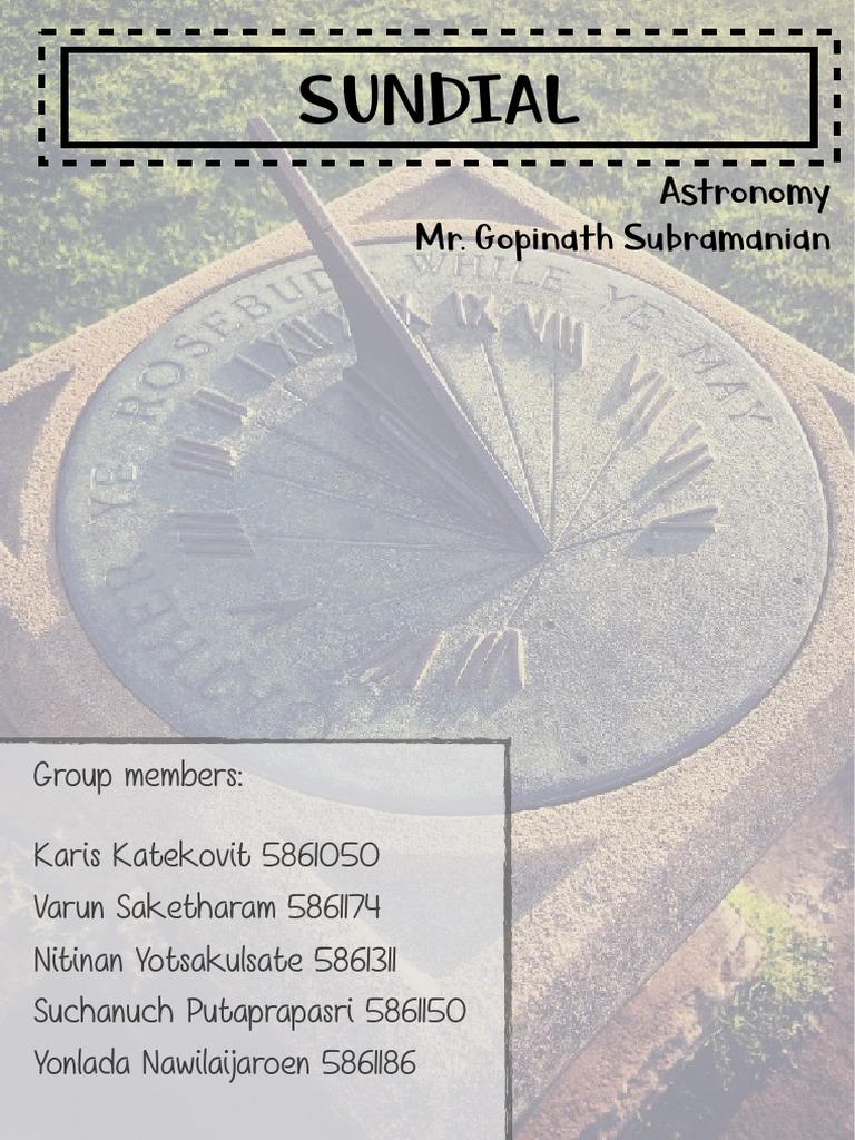 Sundial Lab Report | PDF | Clock | Scientific Observation