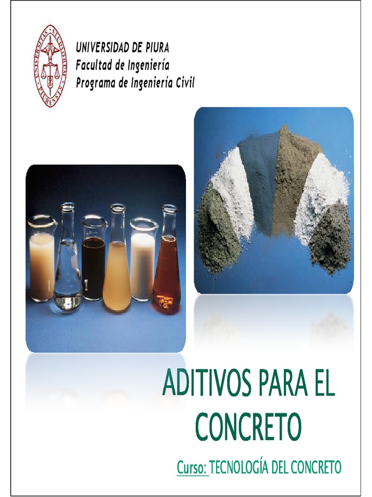 Aditivos para El Concreto PDF | Cemento | Hormigón