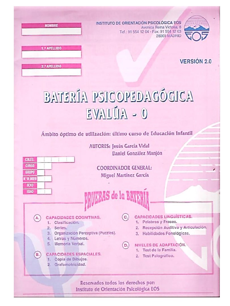 Evalua 0 - Protocolo | PDF