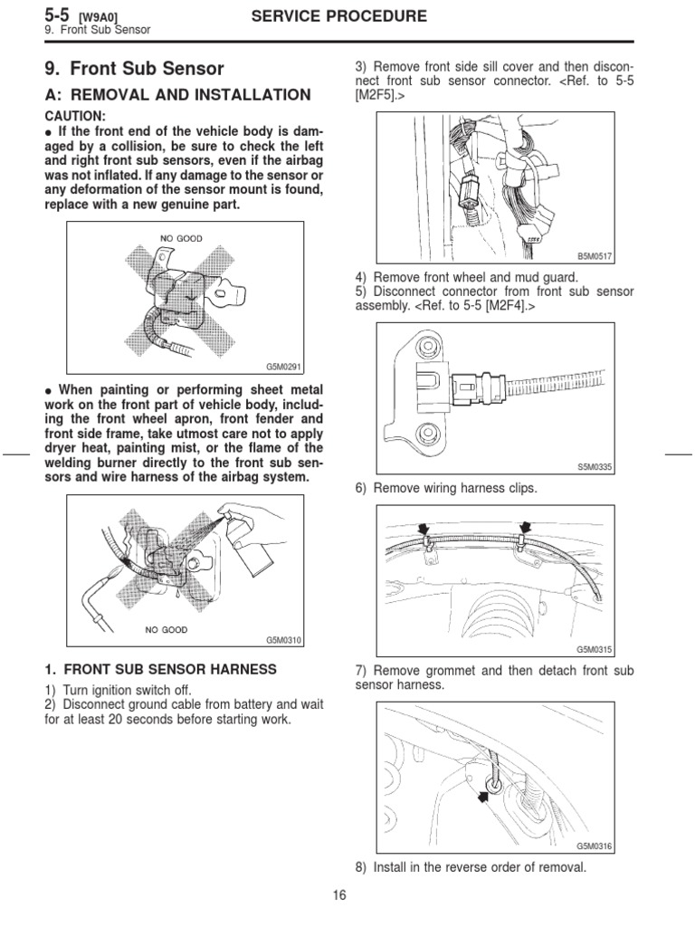 Front Sub Sensor | Download Free PDF | Joining | Machines