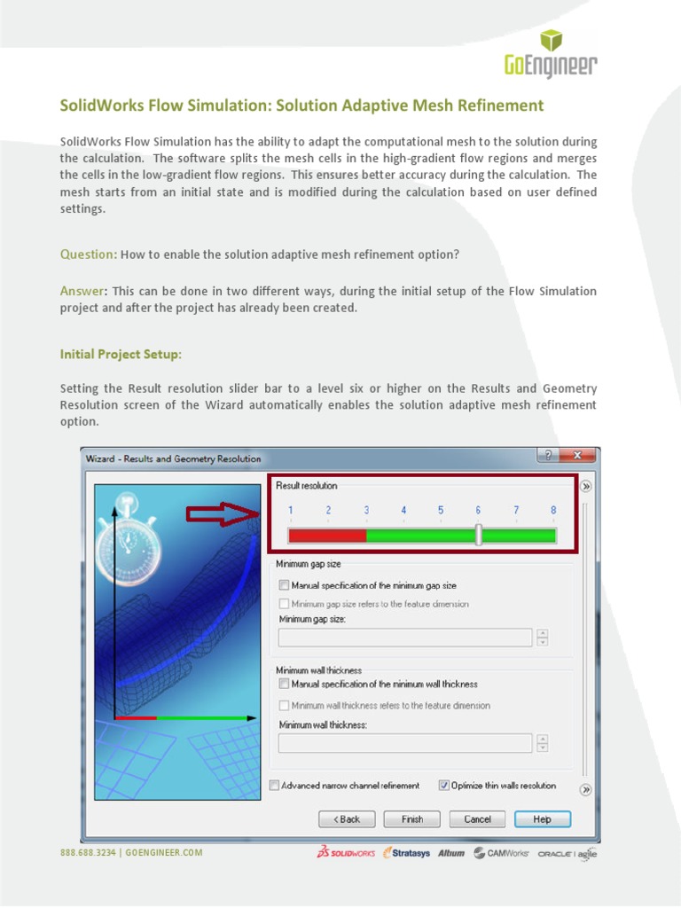 SolidWorks Flow Simulation Solution Adaptive Mesh Refinement | PDF | Simulation | Tab (Gui)