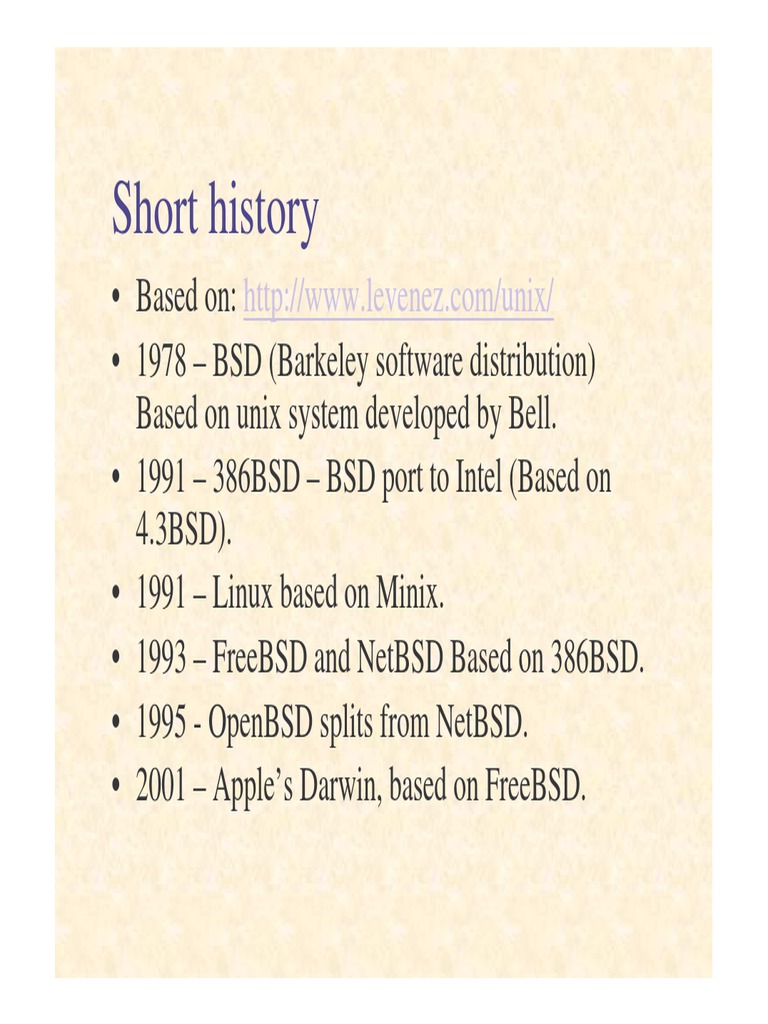 Short History | PDF | Berkeley Software Distribution | Areas Of Computer Science