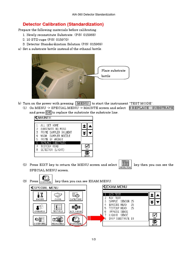 AIA-360 Detector Calibration Guide | PDF | Calibration | Chemistry