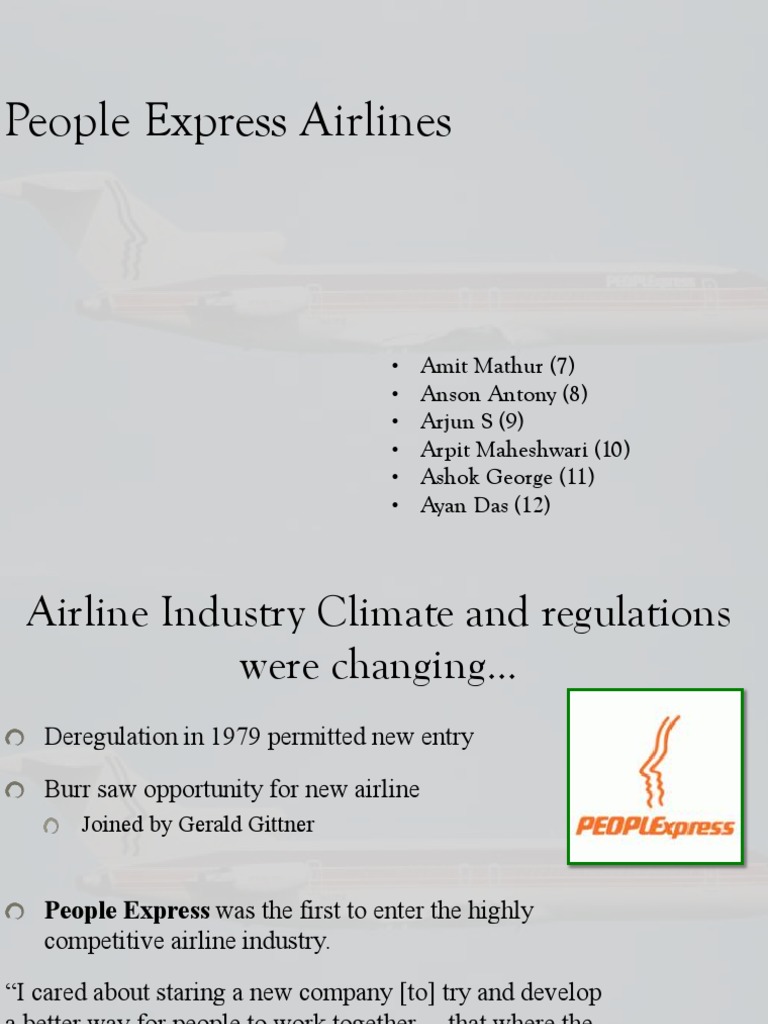 People Express Airlines: Rise and Fall | PDF | Airlines | Airline Hub