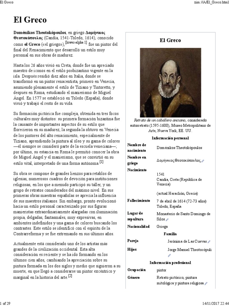 El Greco | PDF | Pinturas | Medios de arte
