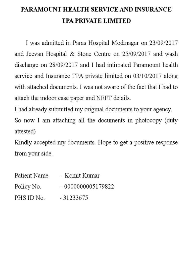 Paramount Health Service and Insurance Tpa Private Limited | PDF