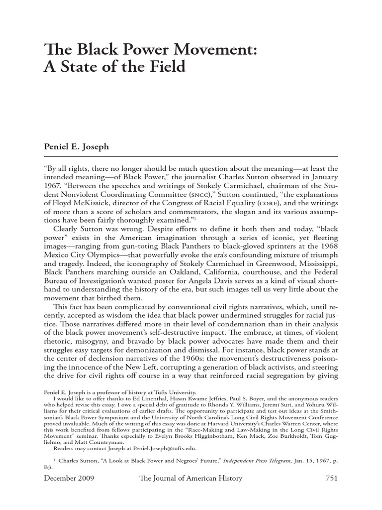The Black Power Movement | PDF | Black Power | African American Civil ...