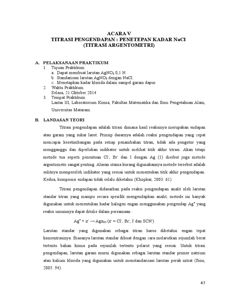 Fix Acara 5 Kimnal | PDF