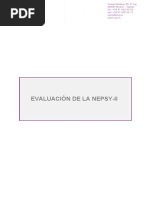 NEPSY II - Protocolo | PDF