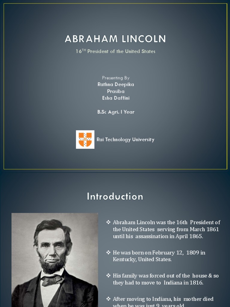 Abraham Lincoln: Life and Legacy | PDF | Abraham Lincoln | American ...