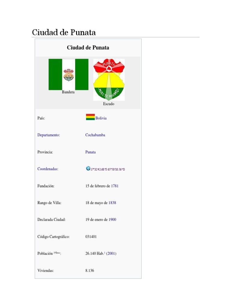 Ciudad de Punata | PDF