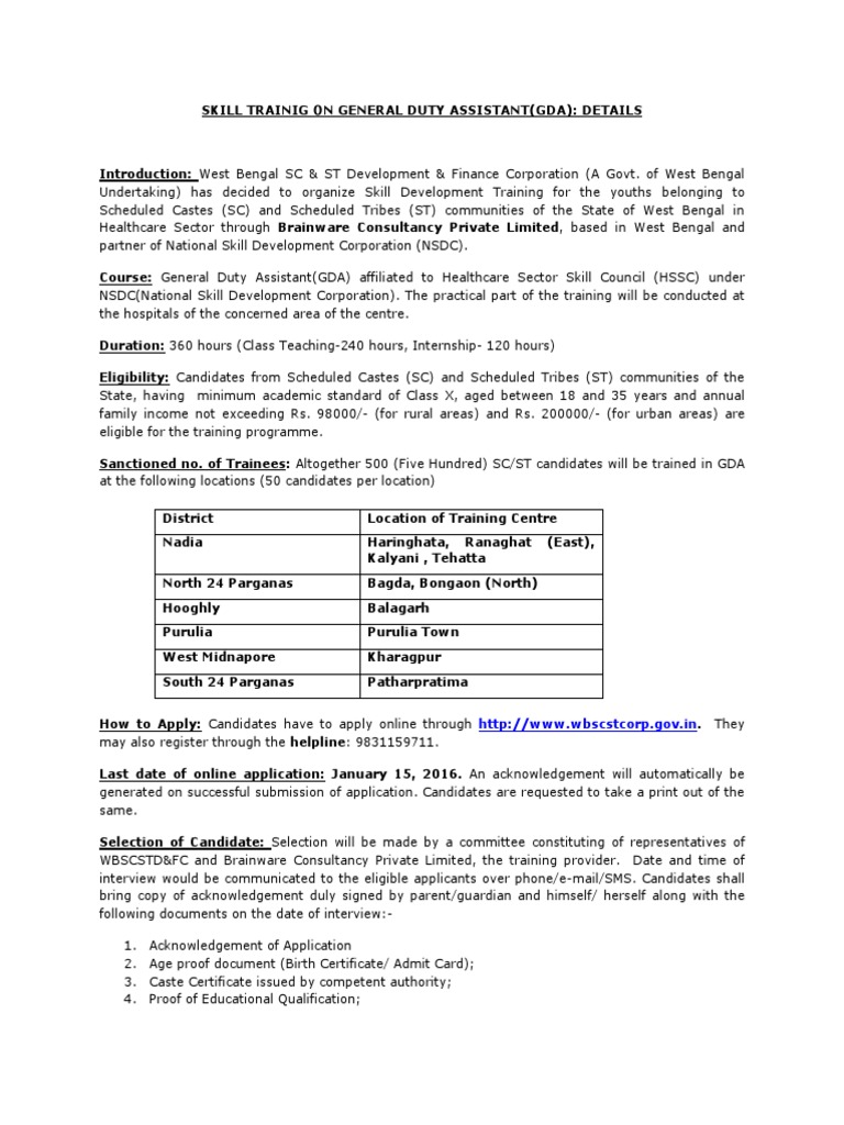 Gda Detailed Guidelines | PDF | Identity Document | Government