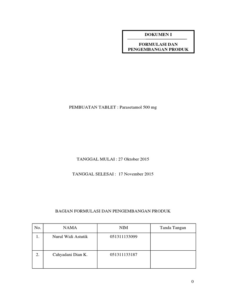 LAPORAN Solid Paracetamol Fix | PDF