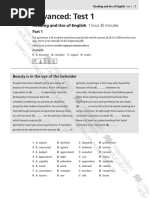 Practice Test 8, KEY, Cambridge English Advanced C1, Reading And, Use ...