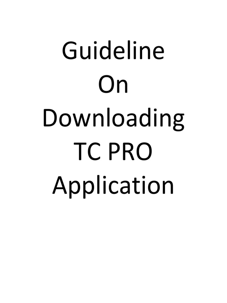 TCPRO Installation Guideline | PDF | Order (Exchange) | System Software