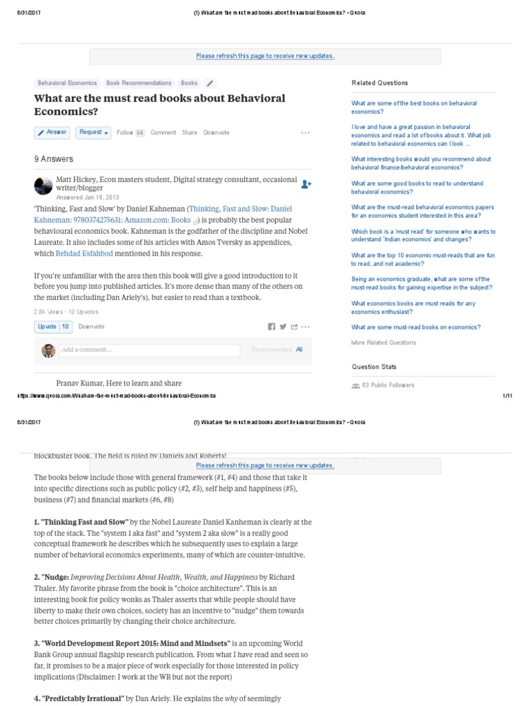 Behavioral Economics - Books | PDF | Behavioral Economics | Economics