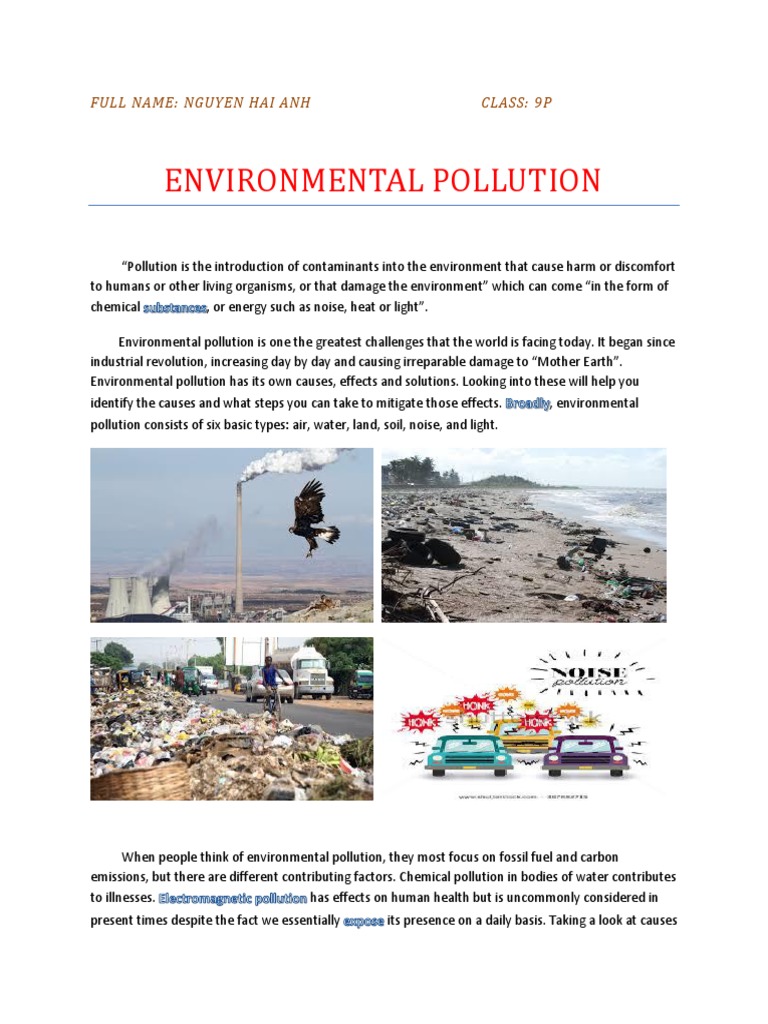 Environmental Pollution | PDF | Wind Power | Pollution