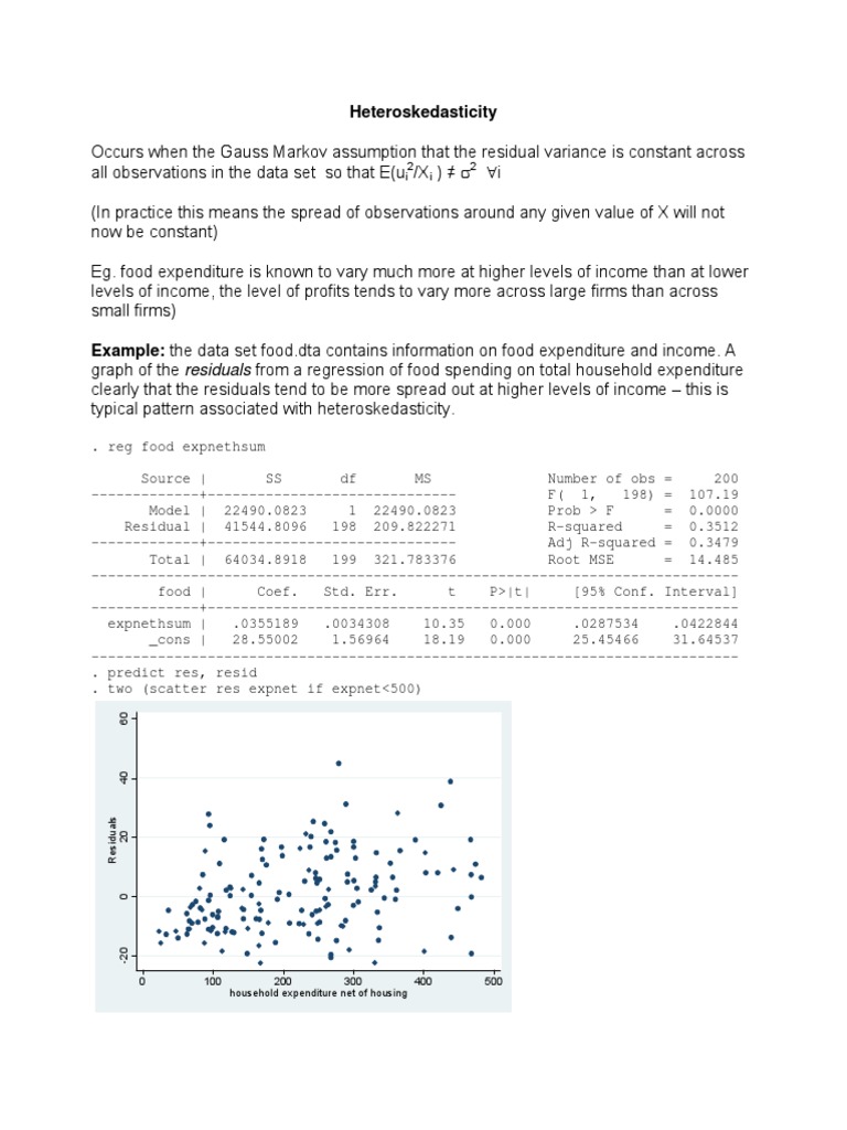 Heteroskedasticity | PDF | Heteroscedasticity | Errors And Residuals