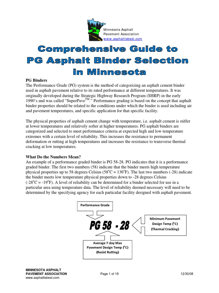 Guide To PG Binder Selection in MN | PDF | Road Surface | Asphalt