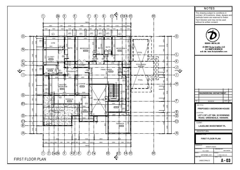 First Floor Plan: Notes | Buildings And Structures | Queensland ...