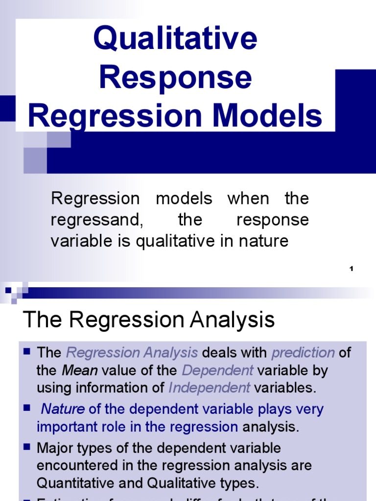Dummy Dependent Variable | PDF | Logistic Regression | Ordinary Least ...