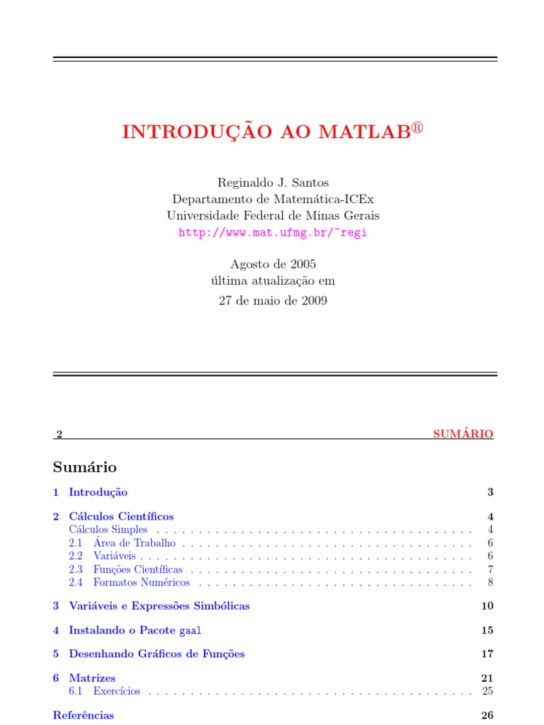 Apostila Matlab Pdf Matlab Logaritmo
