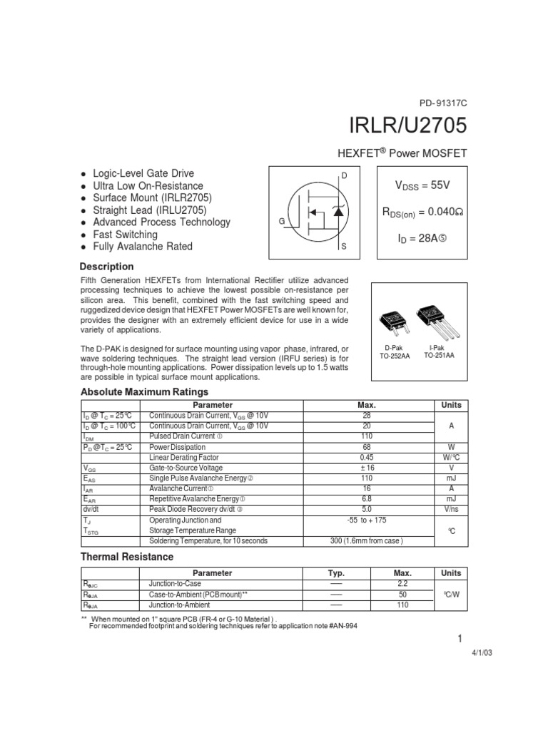 LR2705 | PDF | Field Effect Transistor | Diode