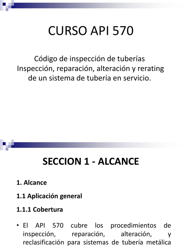 Curso API 570 | PDF | Corrosión | Tubería (transporte de fluidos)